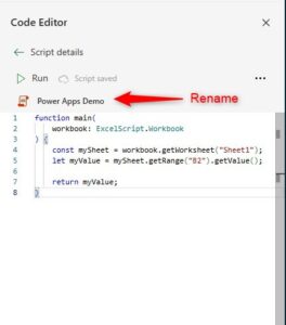 Power Apps - Get a value from a cell of any Excel file (Office Scripts)
