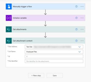 Power Automate - Get attachments in SharePoint list item and send to email